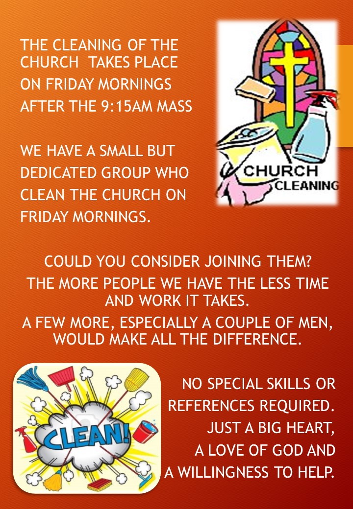 Church cleaning group | St. John Vianney Catholic Church – West Green