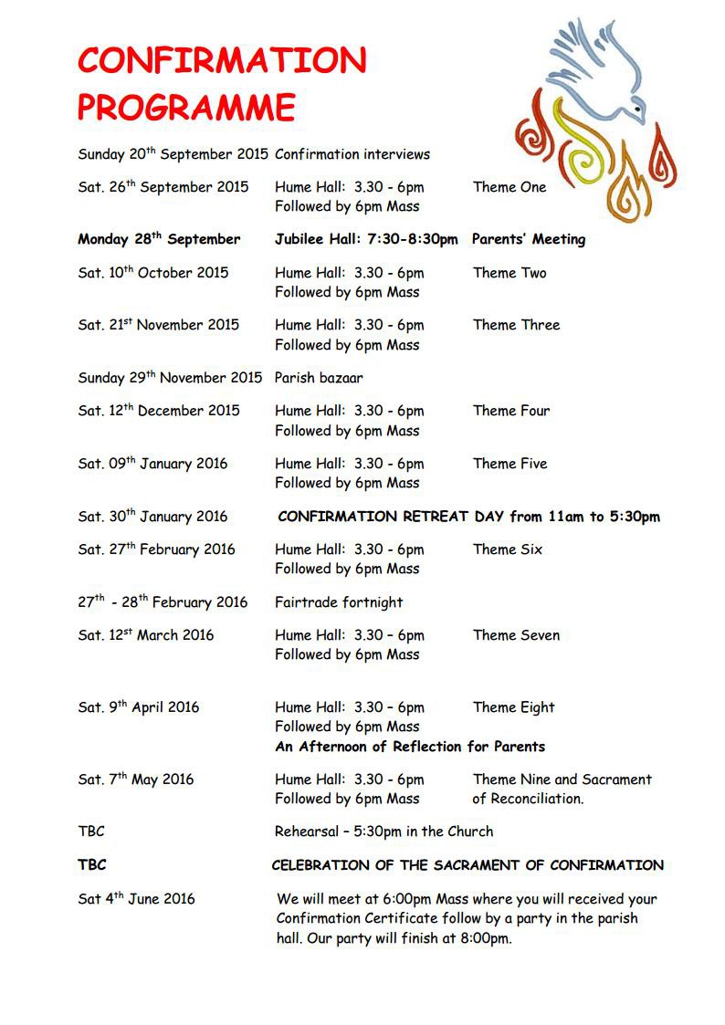 Confirmation | St. John Vianney Catholic Church – West Green
